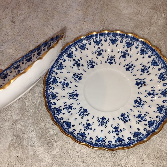 Spode | Dining | Spode Vintage Blue And White Porcelain Saucers | Poshmark